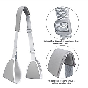 Sonew Arm Sling Shoulder Immobilizer Adjustable Children Adult Arm Sling Shoulder Support Brace Strap for Arm with Soft Comfortable Padded