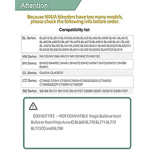 Replacement Parts Kit Ninja Blender Cups for 24 Ounce Cup (2 packs) with Sip & Seal Lid Compatible with Ninja Auto IQ Blender BL450 BL454 BL490 BL680 BL2013 NN102