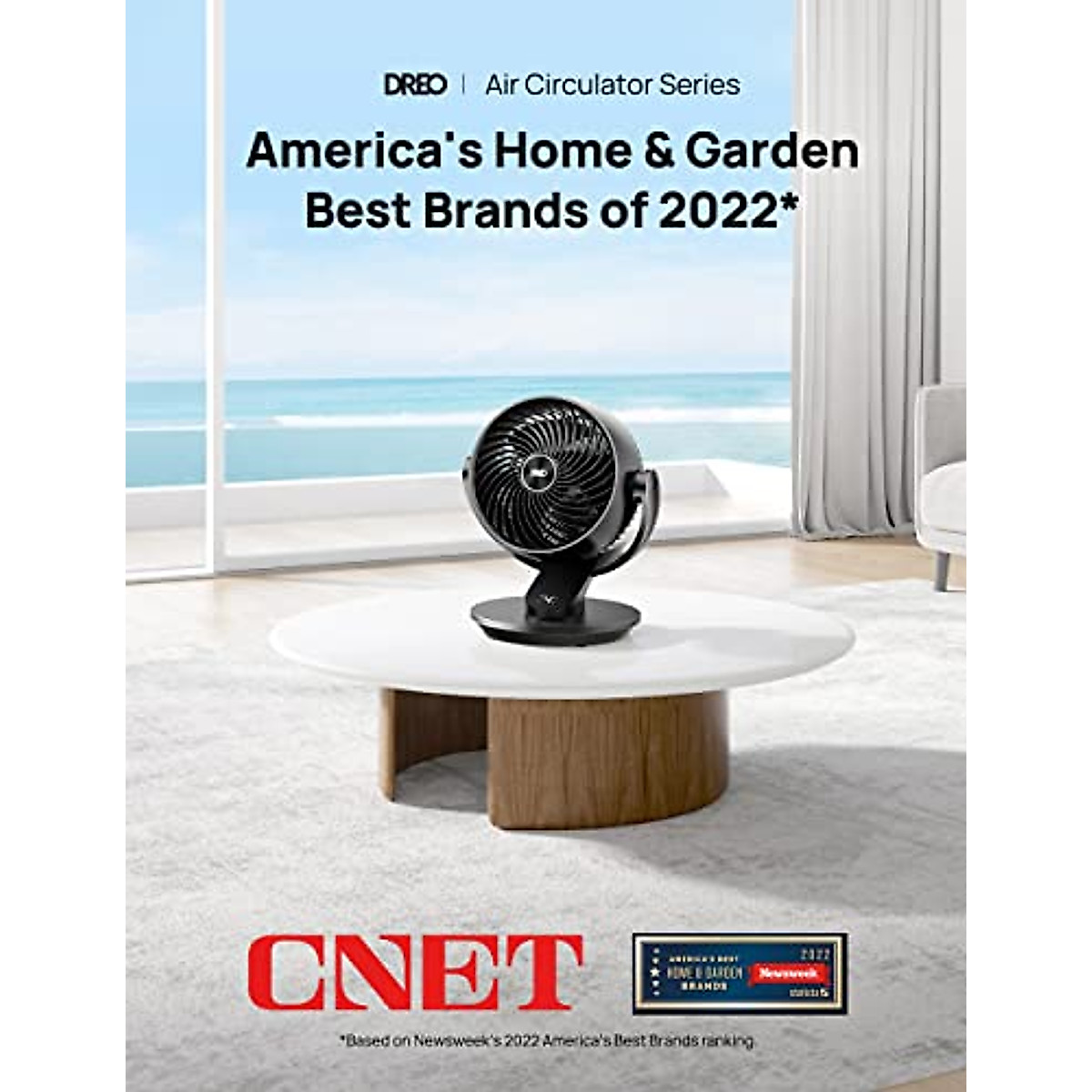 Dreo Smart Tower Fan WiFi Voice Control, Compatible with Alexa/Google & Table Fans for Home Bedroom, 9 Inch Quiet Oscillating Floor Fan with Remote, Air Circulator Fan