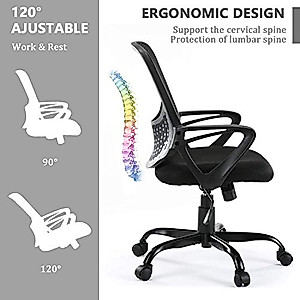 Ergonomic Home Office Rolling Swivel Mesh Desk Chairs for Adults Men Women