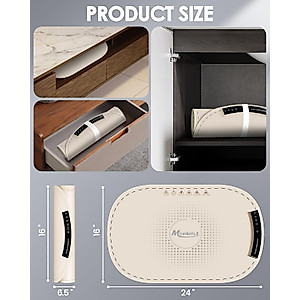 MONKRICT Electric Warming Tray, Thermochromic Fast Heating Warming Mat for Food with 8 Temperature Settings, Auto Shut-Off & Child-Lock, Portable Silicone Food Warmer for Buffet, Parties, Everyday Use