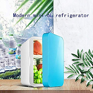 HOLPPO Mini Fridge 6 Liters Compact Portable Insulation Cabinet Mini Refrigerator for Bedroom, Office, Dormitory, Car-Great for Skin Care and Cosmetics