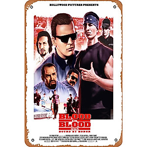Shvieiart Movie Poster Retro Metal Sign Blood In, Blood Out Movie Poster Art Classic Movie Posters Wall Art Decor Tin Sign-8x12inch,multicolor