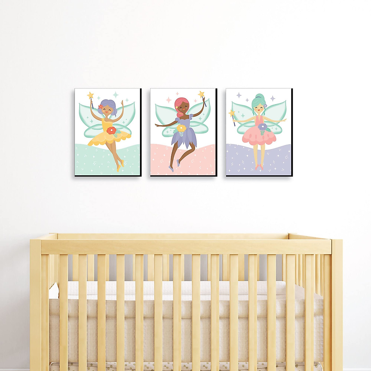 Big Dot of Happiness Let’s Be Fairies - Fairy Garden Nursery Wall Art and Kids Room Decor - 7.5 x 10 inches - Set of 3 Prints