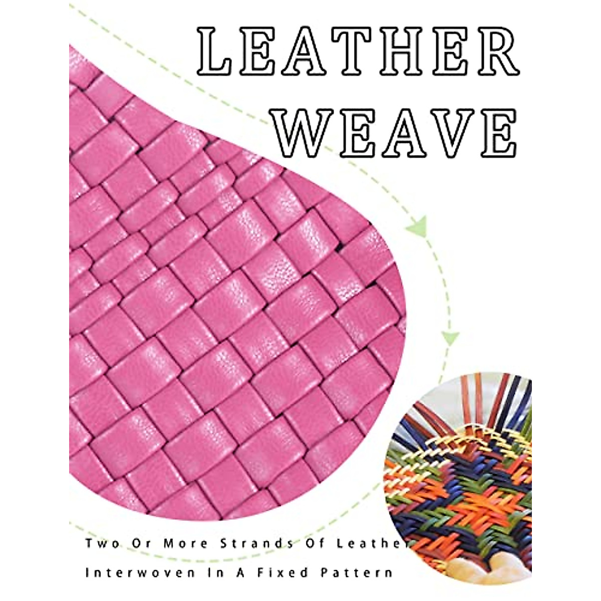 Woven Tote Handbags + Purse For Women Vegan Leather Shoulder Top-Handle Travel Shopper Bag Ladies Large Capacity Underarm Bag Rose Pink