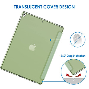 JETech Case for iPad Pro 12.9 Inch (1st and 2nd Generation, 2015 and 2017 Model), Auto Wake/Sleep (Matcha Green)