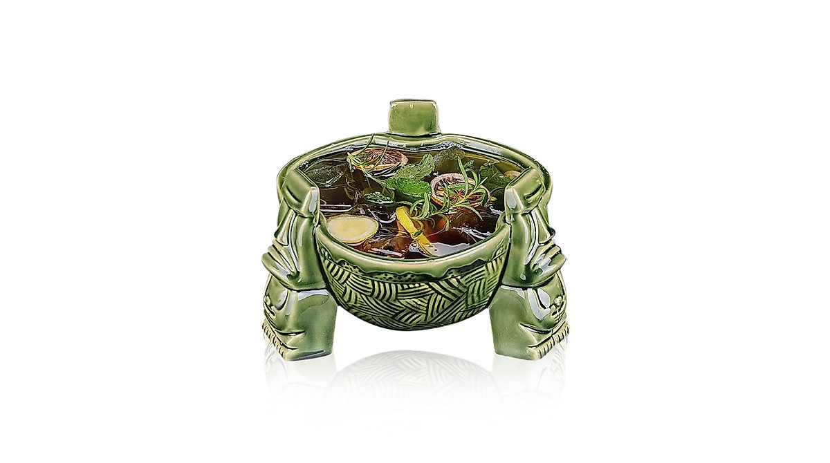 Winish Tiki Punch Bowl: Ceramic Scorpion Cocktail Mug 32oz