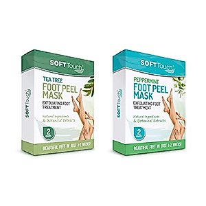 Soft Touch Tea Tree and Peppermint Foot Peel Masks