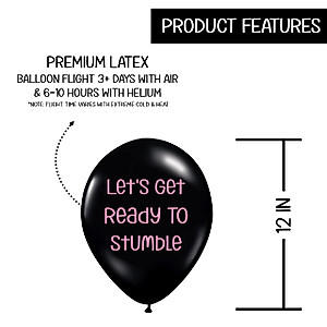 Funny Bachelorette Party Balloons | Fun Decoration for Bridal, Wedding Shower, or Bachelorette Party for Bride | Classy Decor 8 Pack with Different Phrases (8 Pack) (Black/Pink)