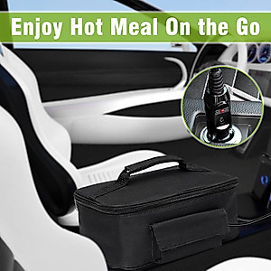 AOSUYOU Portable Oven 12V Car Food Warmer Portable Mini Oven,Car Heating Lunch Box for Cooking and Reheating Food in Car,Truck, Travel,Camping,Work,Home |