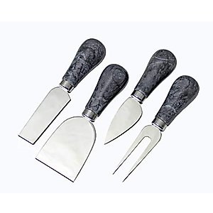 Prodyne Froma Cheese Knives, Set of 4, Black