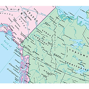 CoolOwlMaps North America Continent Wall Map Poster - Rolled (Laminated 24x32)