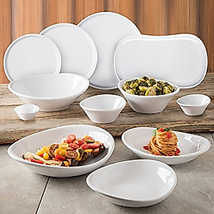 Carlisle FoodService Products Stadia Resuable Plastic Bowl for Home and Restaurant, Melamine, 32 Ounces, White