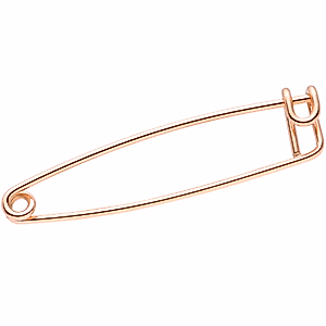 Body Candy Unisex 14G PVD Steel Helix Cartilage Earring Rosy Punk Rock Safety Pin Industrial Barbell 1 1/2"