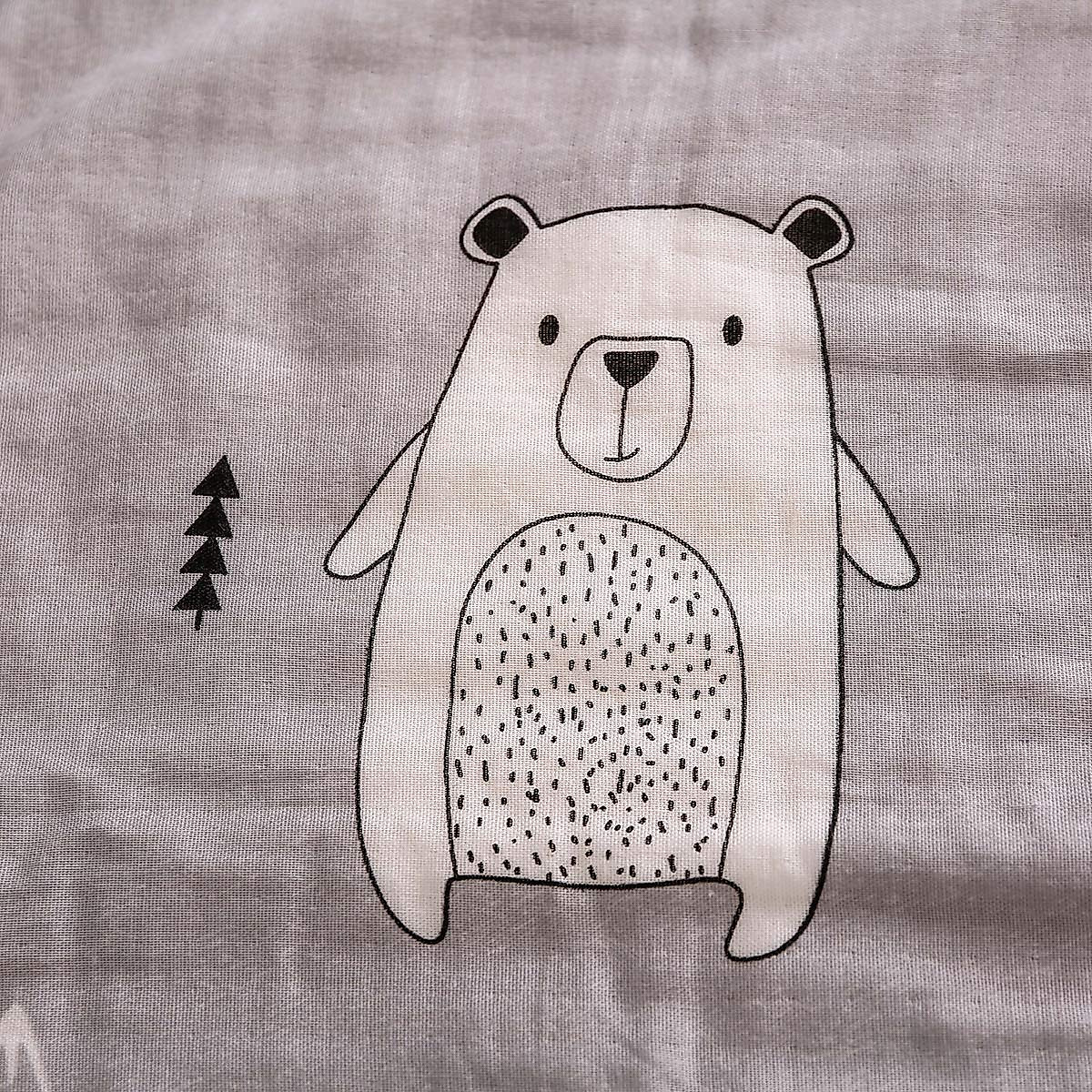 UOMNY Baby Blanket - Soft Cot Comforter Crib Baby Quilts for Boys and Girls 39x55 Inch Printed Gauze 1 Pack Baby Blanket Cradle Quilt Nursery Bed Throw Blanket Bed Cover Lightweight Bear