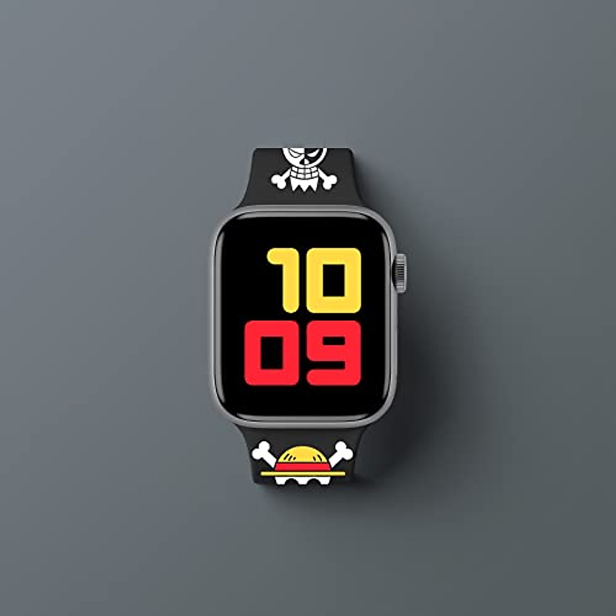 Anime Watch Band Compatible with Apple Watch Series S 9 8 7 6 5 4 3 2 Se 38 40 41 42 44 45mm, Japanese Cartoon Soft Silicone Rubber Watch Wrist Strap Bands Replacement for Iwatch, Men Women Kids Boys