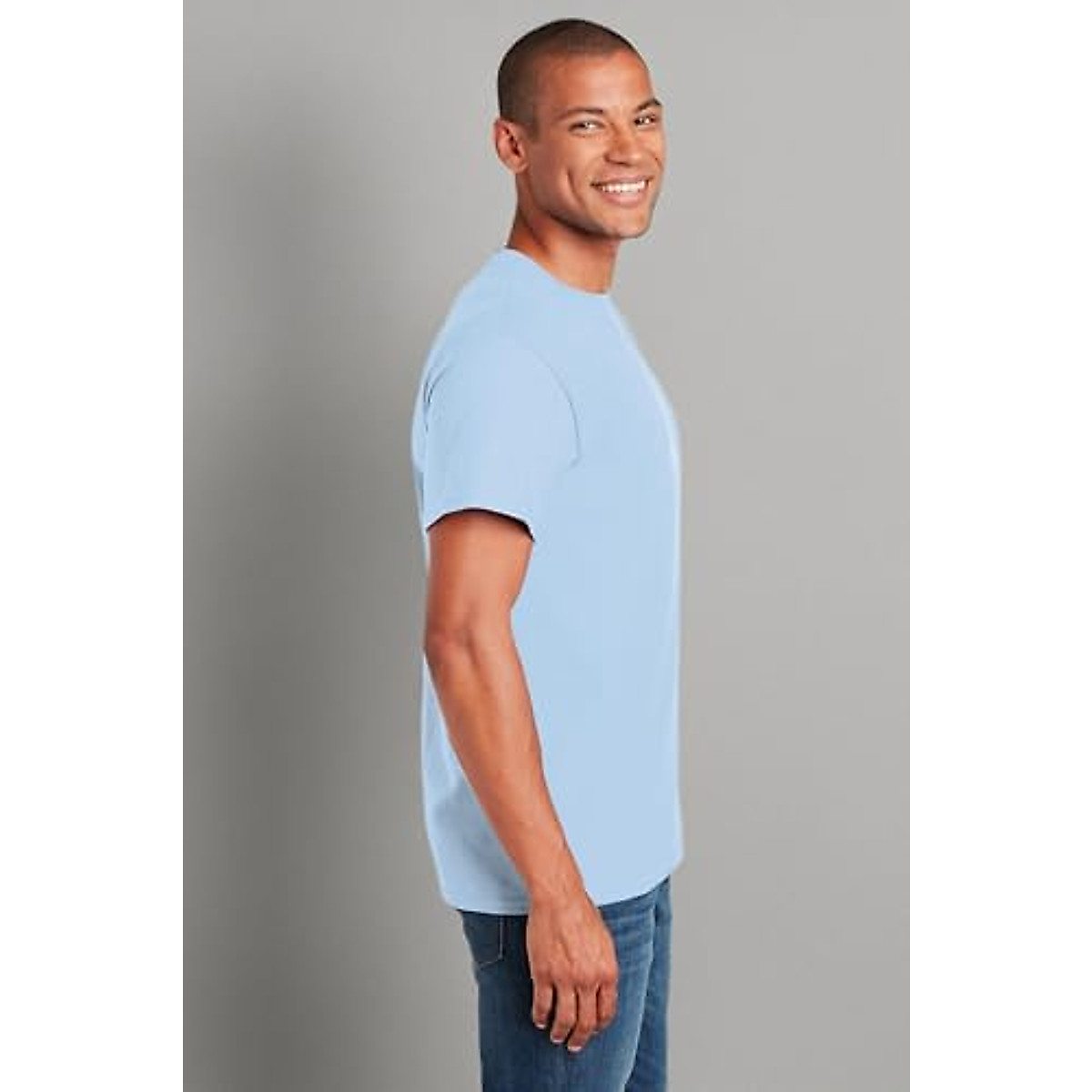 Gildan 5.4 oz Cotton T-Shirt (5000) Tee X-Large Light Blue