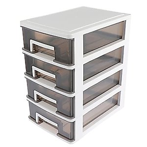 NUOBESTY Makeup Storage Box Dormitory Underwear Socks Storage Box Desktop Storage Holder Case Drawer Type Sorting Storage Containers for Home Living Room Use Brown 25.2X21.7X15cm