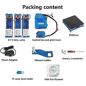 Wennzy 3D Printer Mini Desktop Printing Machine for Kids 100x100x100mm Print Size Removable Platform One-Key Printing with TF Card PLA Sample Filament for Beginners Household Education