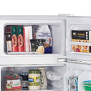 Commercial Cool CCRD32B Compact Double Door Refrigerator with True Freezer, 3.2 Cu. Ft. Mini Fridge, Black