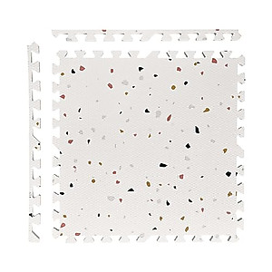 Simple Kid Co. Play Mat for Baby, Toddler and Infants, Six Interlocking Tiles made with Soft Non-Toxic EVA Foam, 4x6 feet (Multi Terrazzo)