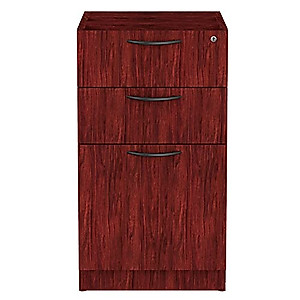 Alera ALEVA532822MY Valencia Series 15.63 in. x 20.5 in. x 28.5 in. Box/File Full Pedestal - Mahogany