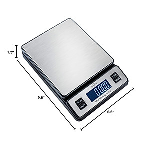 Weighmax W-2809 90 LB X 0.1 OZ Durable Stainless Steel Digital Postal Scale, Shipping Scale With AC adapter, 1 Pack