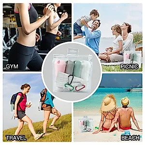 aoyeious Silicone Travel Bottles Set, Leak Proof Squeezable Portable Tubes Travel Size Toiletries Containers, Travel Tube Sets Cosmetic Toiletry Containers for Shampoo Lotion Soap- 4 Pack (3 fl. oz)