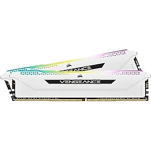 Corsair Vengeance RGB Pro 16GB (2x8GB) DDR4 3600 (PC4-28800) C18 1.35V Desktop Memory - White (CMH16GX4M2D3600C18W)