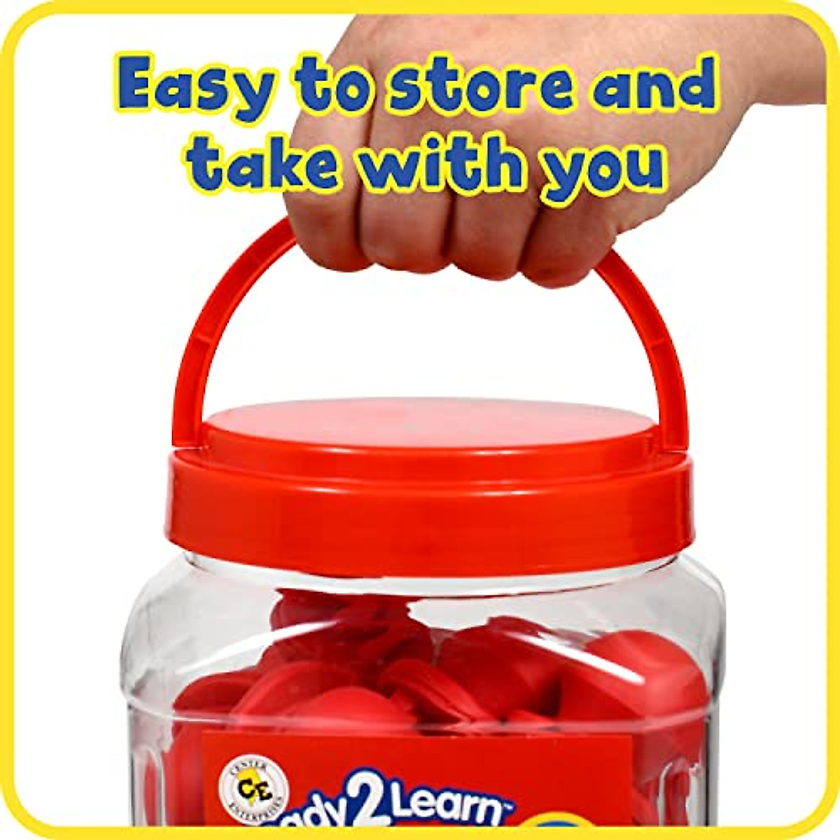 READY 2 LEARN Easy Grip Dough and Paint Stampers - Uppercase Alphabet - Set of 27 - Ages 2+ - Easy to Hold Letter Stamps for Kids