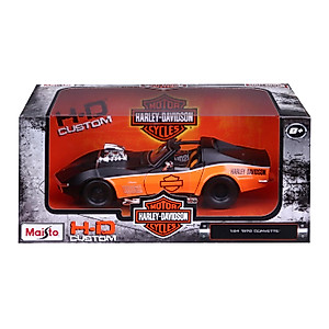 Maisto Harley-Davidson 1970 Chevy Corvette Diecast Vehicle (1:25 Scale)