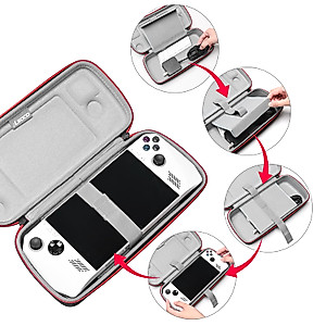 RLSOCO Hard Case for ASUS ROG Ally 7" 120Hz Gaming Handheld & Accessories Fits the Portable Console, Console Base, Charger, Charging Cable, etc. (Case Only)