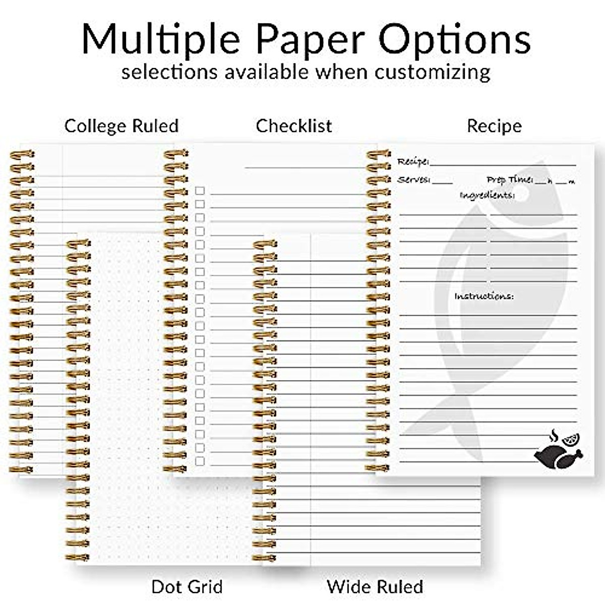 Believe You Can Personalized Motivational Notebook/Journal, Laminated Soft Cover, 120 pages of your selected paper, lay flat wire-o spiral. Size: 8.5” x 11”. Made in the USA