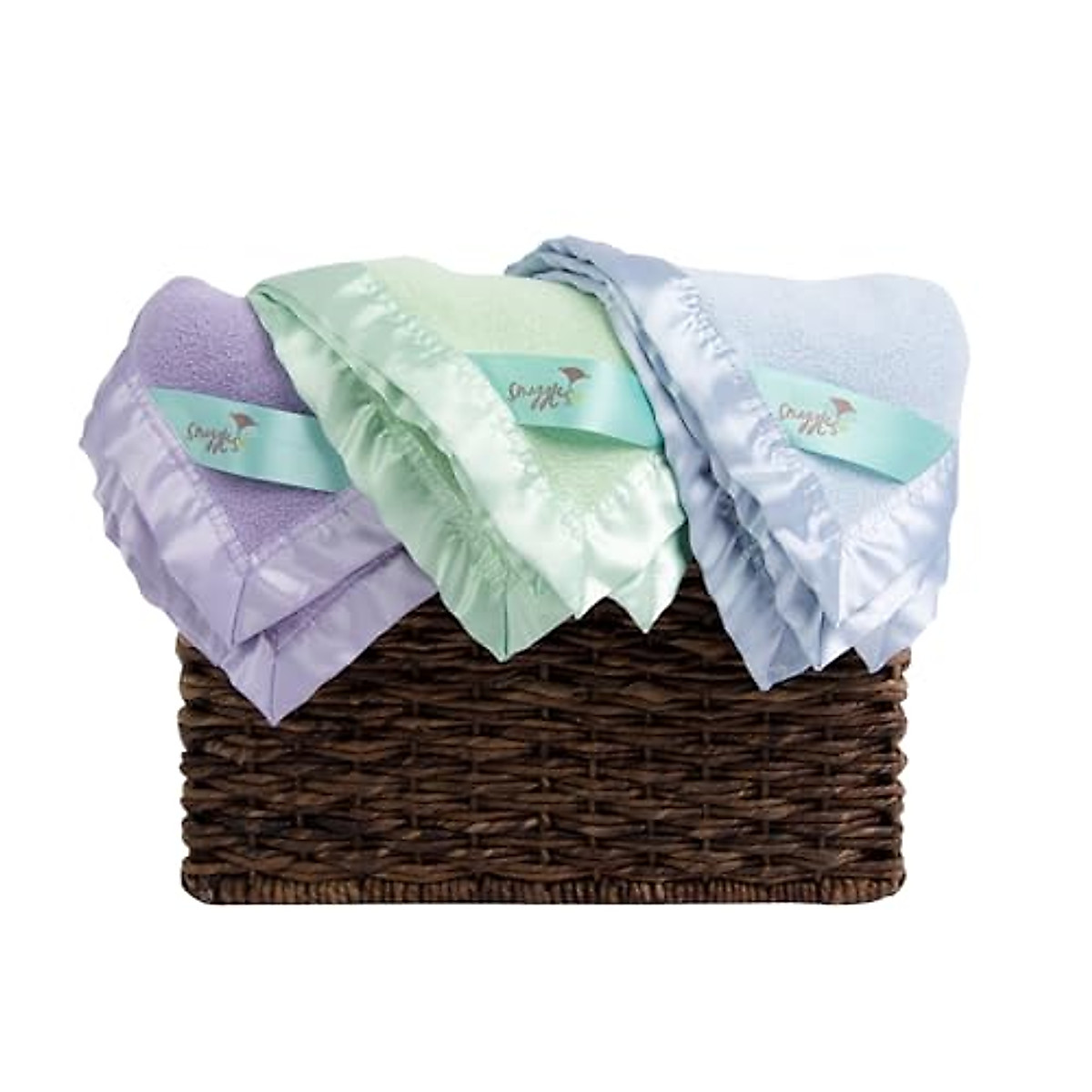 Bamboo Rayon Soft Light Green Toddler Security Blanket - Lime Green Baby Blanket with Satin Edging - Perfect for Naps, Car Carrier, Stroller Rides and Travel - 34 x 47 inches - Newborn Baby Blankie