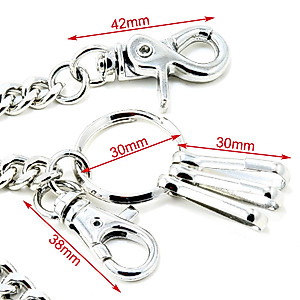 DoubleK Basic Strong Leash Biker Trucker Key Jean Wallet Chain (21") Silver CS15420