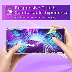 Lesakit 2 Pack Anti-Blue Light Privacy Screen Protector for Galaxy S20 [Not Glass], [Support Fingerprint ID] Anti Spy TPU Flexible Film for Samsung Galaxy S20 6.2 inch - Purple