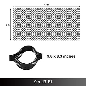 Suninlife Geo Grid Ground Grid 4" Thick Geo Cell Grid 9 x 17 Ft Ground Stabilization Grid 1885 LBS Per Sq Strength Gravel Ground Grid for Slope Driveways and Garden
