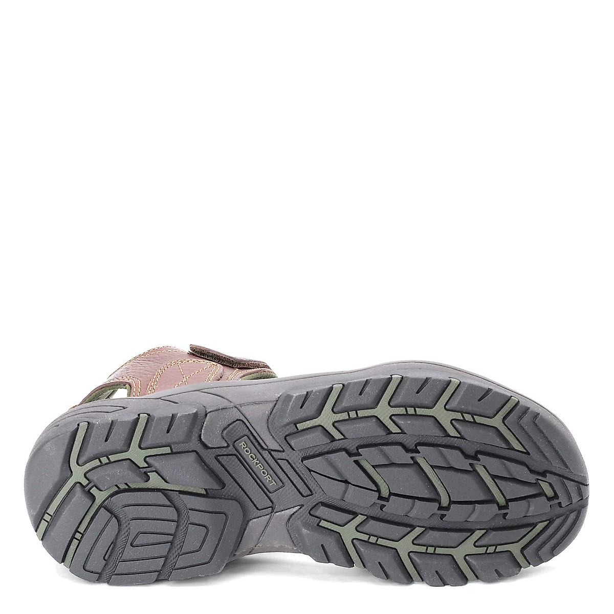 Rockport Men's Rocklake Flat Sandal, Brown/Brown, 9.5 W US