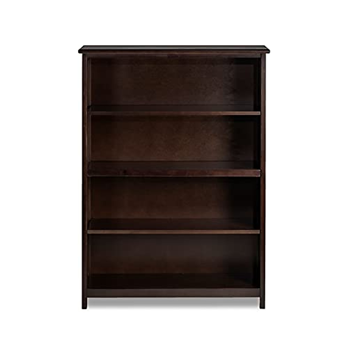 Roseberry Kids Contemporary Wood Vertical Bookcase in Chocolate