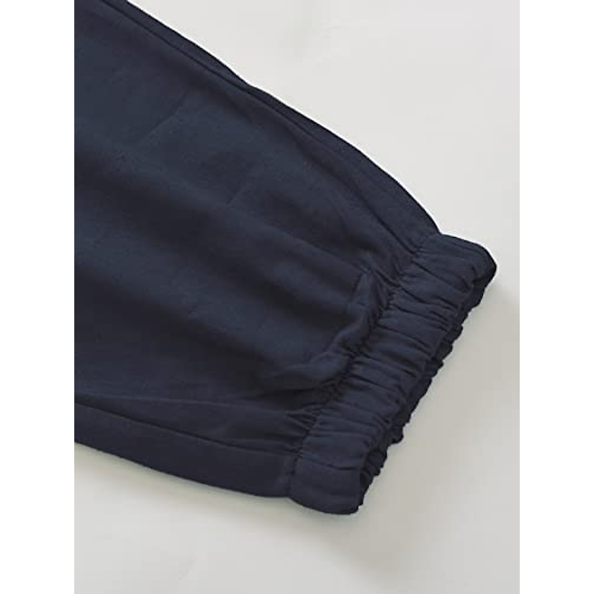 Weintee Women's Linen Joggers with Pockets 2X Navy