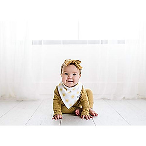 Copper Pearl Baby Bandana Drool Bibs for Drooling and Teething 6 Pack Gift Set For Girls “Sunny Set