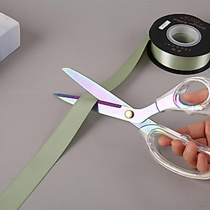 Acrylic Scissors, 9” Ultra-Sharp Titanium Coated Blades and Sharp All-Purpose Scissors, Sewing Scissors, Office Scissors, Comfortable Handle Design, Versatile Usage (Rainbow)