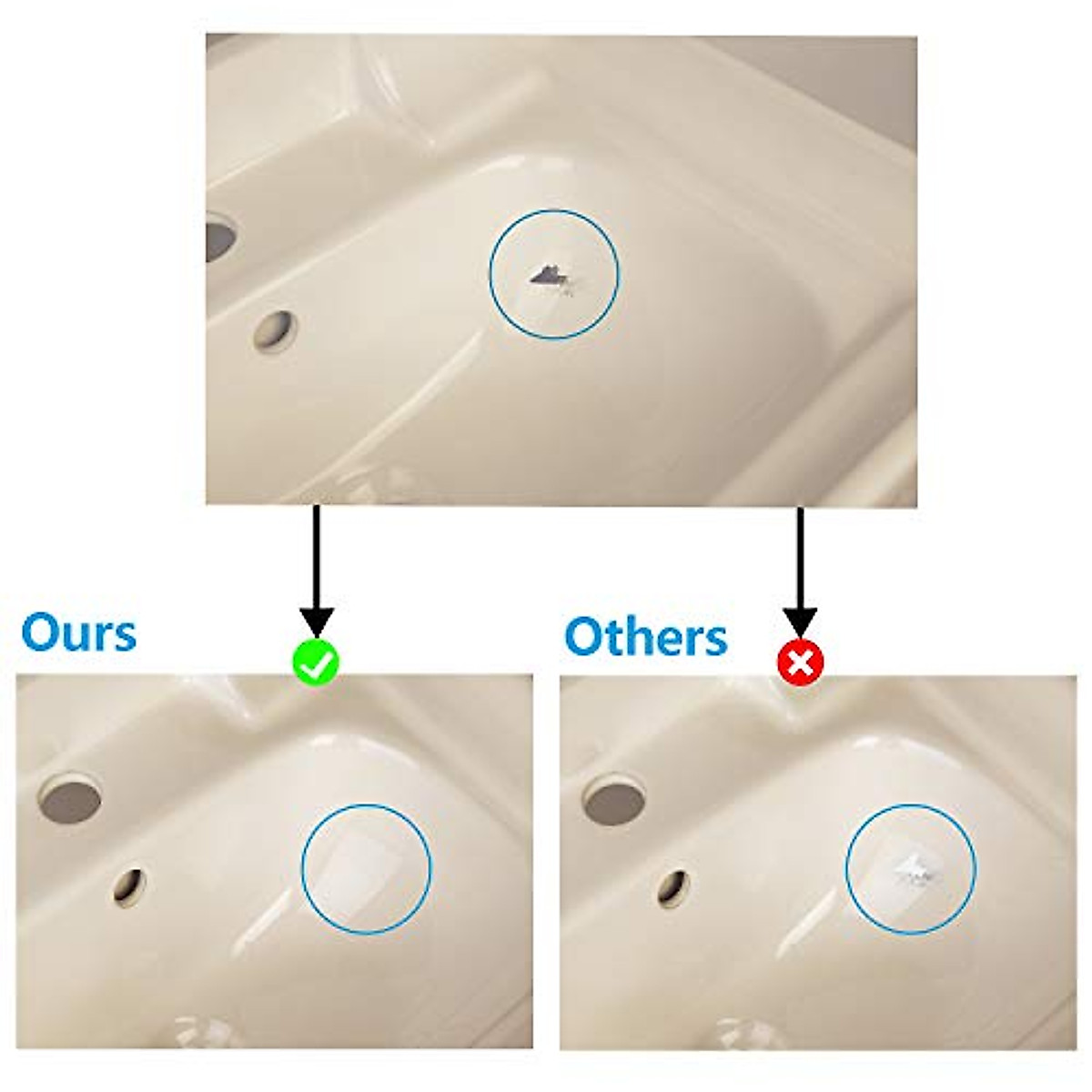 Tub, Tile and Shower Repair Kit (Color Match), 3.7oz Fiberglass Repair Kit, Porcelain Repair Kit White, Bathtub Ceramic Tile Sink Acrylic tub Repair Kit, Tub Chip Crack Fix Almond Black