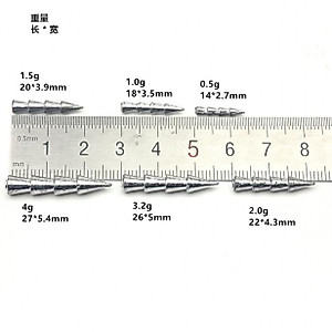 WellieSTR 30pcs (1.5g) Nail Weights Insert Sinkers Neko Weight Neko Rig Nail Weight Sinkers Connector Fishing Insert Weight for Neko/Wacky Rig Fishing,Worms Fishing Accessories Tools Fish Tackle