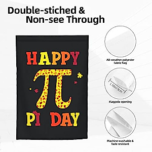 Funny Mathematical Happy Pi Day Garden Flag Perfect Decoration Yard 12x18 Inch Double Sided Outdoor Decoration Party Farmhouse Décor Banner
