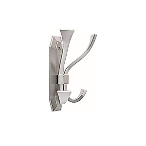 Liberty Hardware B38561-SN-R 3" Projection Oversized Double Coat Hook, Satin Nickel