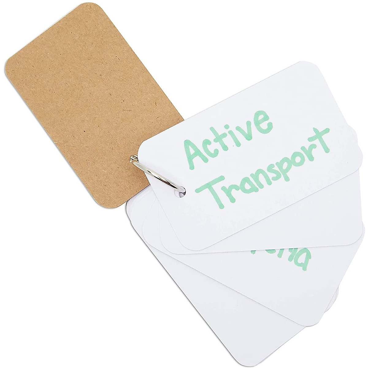 8 Pack Blank Flash Cards with Rings for Study Materials, Note Cards, Memo Scratch Pads, 400 Total Pieces (2 x 3.5 In)