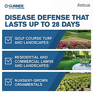 Gunner 14.3 MEC Propiconazole Fungicide (32 OZ) by Atticus (Compare to Banner Maxx) – Controls Brown Patch, Dollar Spot, Blights, Powdery Mildew, and Rusts