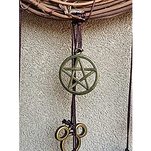 Witch Bells for Door Knob Protection,Witchy Wicca Decor Clear Negative Energies with Blue Evil Eyes for Home Garden Courtyard Decor Protection