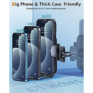 Humixx Phone Mount for Car [Military-Grade Super Suction] Universal Hands-Free Car Phone Holder Mount for Dashboard Windshield Air Vent Car Mount for iPhone 14 Pro Max Plus Samsung All Phones & Cars